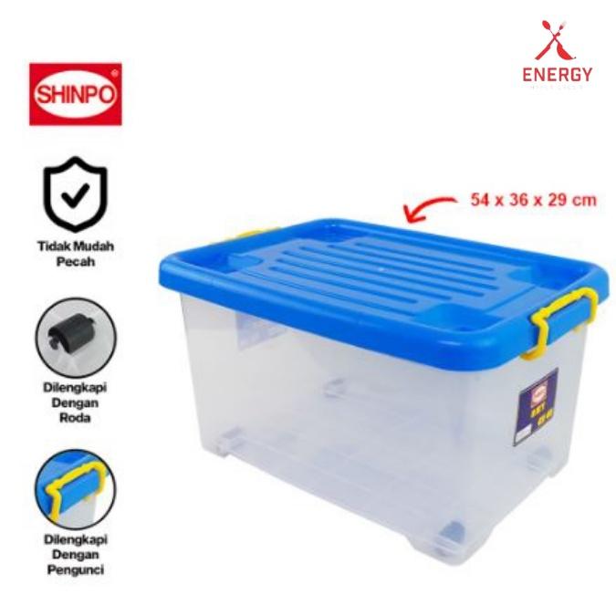 Jual CONTAINER BOX SHINPO SIP CB-45 SKY CONT BOX DENGAN RODA 45L - Kota ...