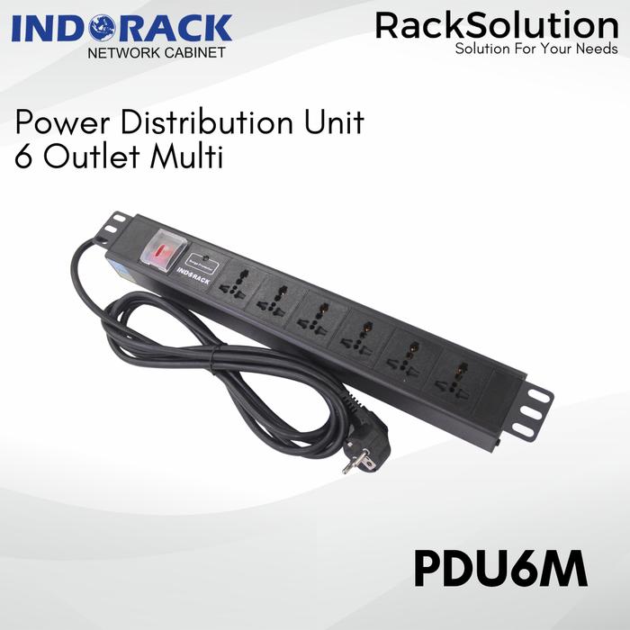 Jual PDU6M Indorack Power Distribution Unit PDU 6 Outlet Multi Colokan ...