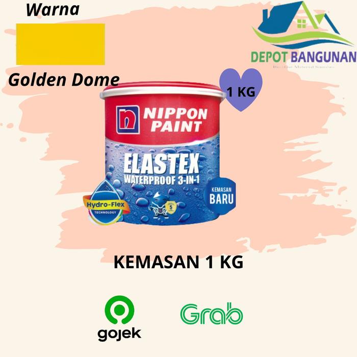 Jual CAT TEMBOK ELASTEX WATERPROOFING 1KG NP YO 1149 D GOLDEN DOME ...