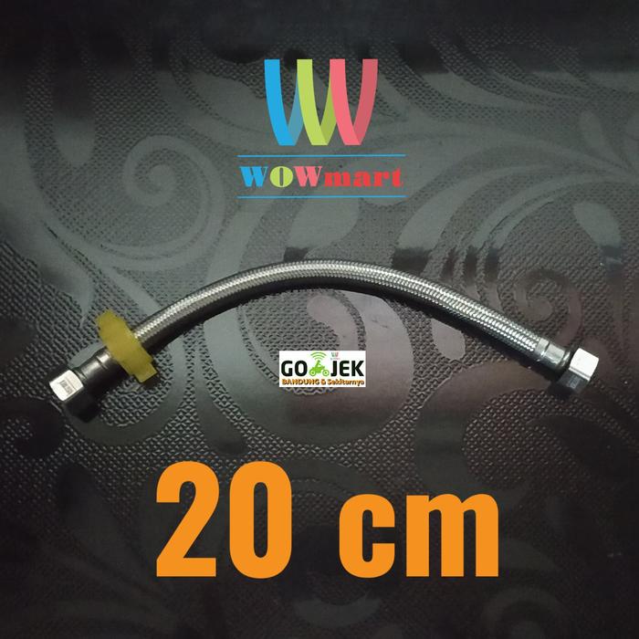 Jual Selang Flexible 20 cm Fleksibel Kloset Wastafel Toilet WC Kran ...