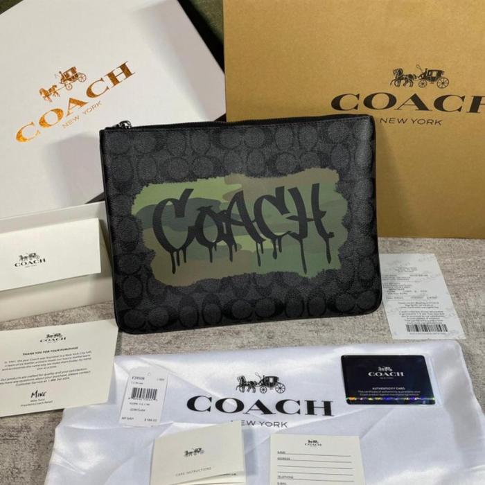 Jual handbag pria coach clutch authentic ORIGINAL type GRAFITI Asli ...