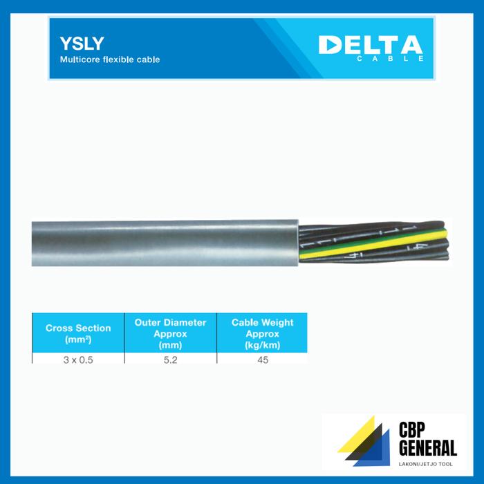 Jual Kabel YSLY-JZ 3 X 0.5 mm / Kabel Control / YSLY 3 X 0.5 DELTA ...