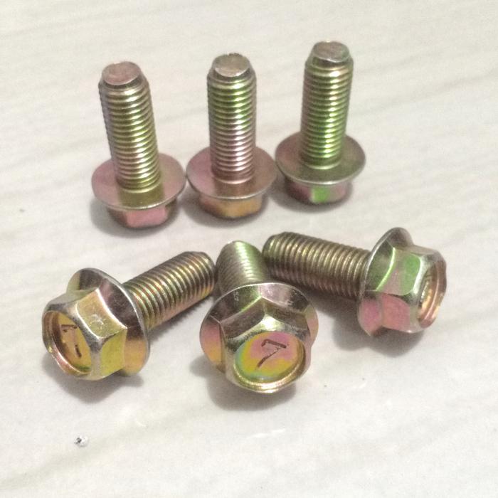 Jual Baut Flang M10x25 Flange Bolt 10x25(Baut Topi) Kunci 14 - Kab ...
