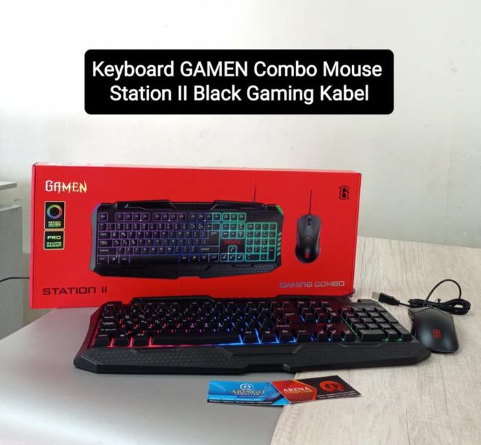 Jual Keyboard GAMEN Gaming Combo Mouse Station II Black Kabel - Kota ...