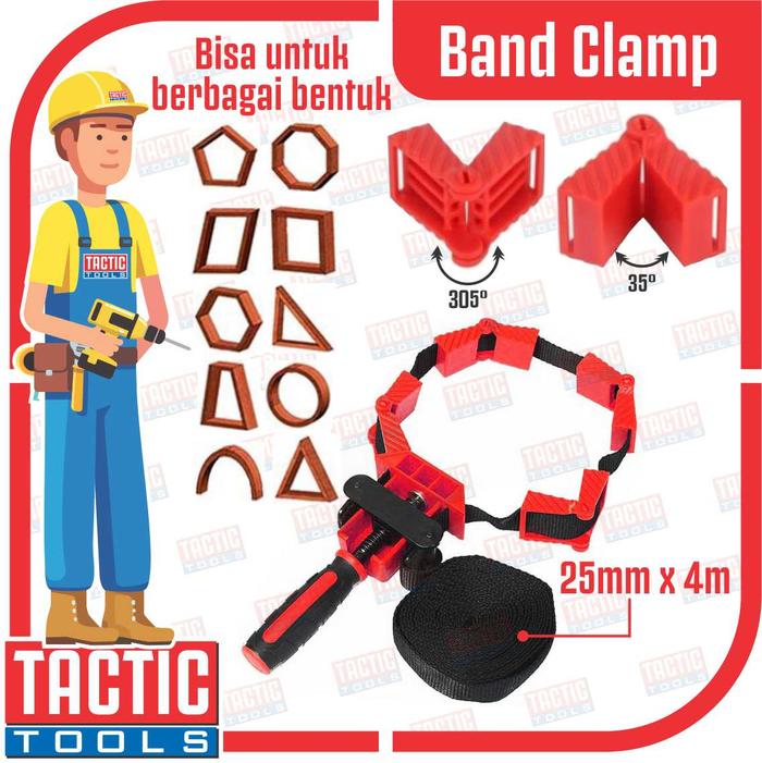 Jual Klem Penjepit Bingkai Kayu Adjustable Corner Band Clamp 4 Jaws ...