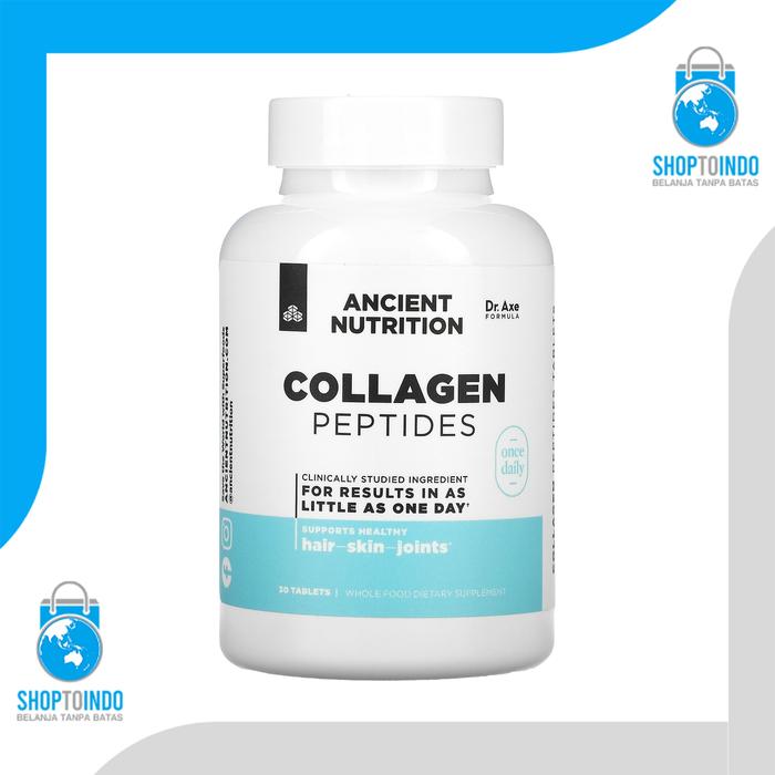 Jual Ancient Nutrition, Collagen Peptides, Unflavored, 30 Tabs ...