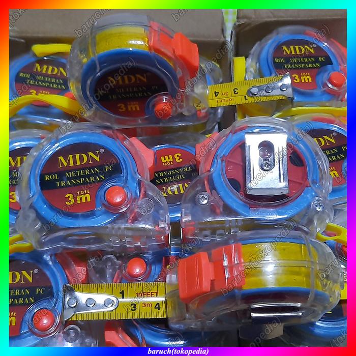 Jual Meteran Transparan Bening Rol Roll Gulung Alat Meter Ukur Tukang ...