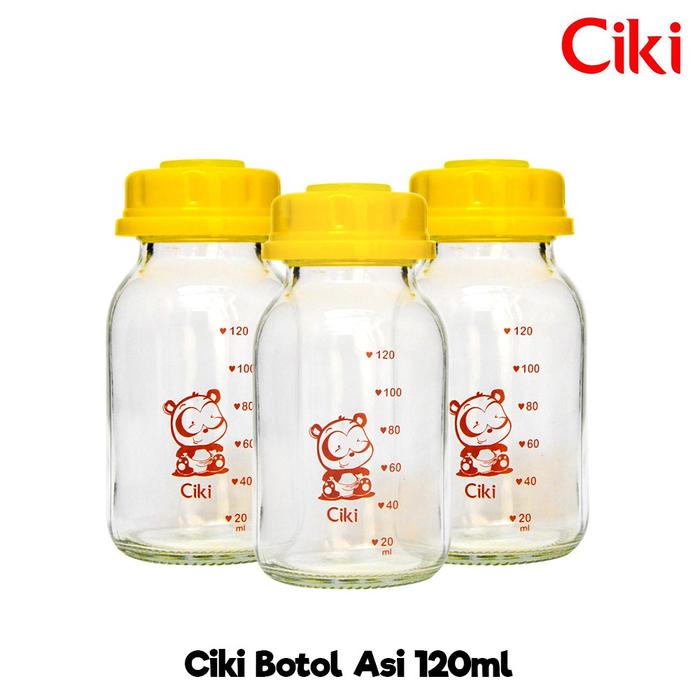 Jual Botol Asi Kaca Ciki Ulir Kuning 60ml Isi 4 / 120ml Isi 3 / Ulir ...