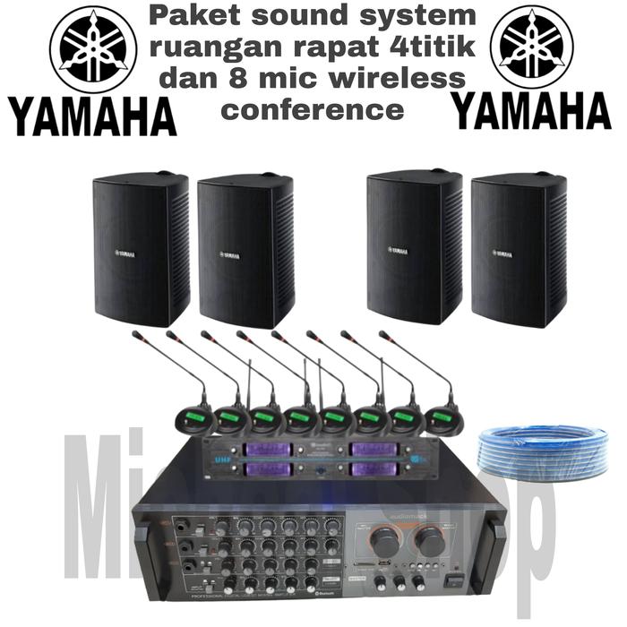 Jual PAKET SOUND SYSTEM RUANGAN RAPAT 4TITIK /8UNIT MIC WIRELESS ...