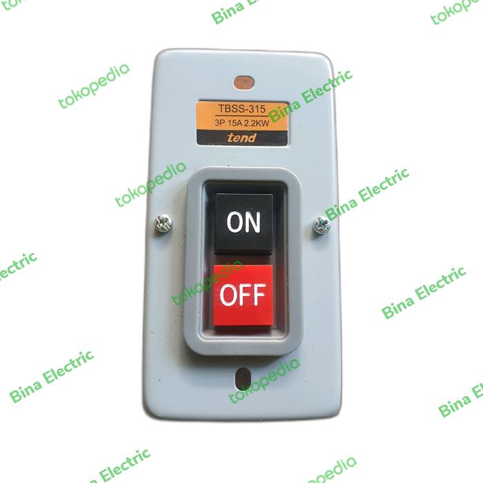 Jual Power Push Button Tend TBSS-315 3P 15A / Push Button Tend TBSS315 ...