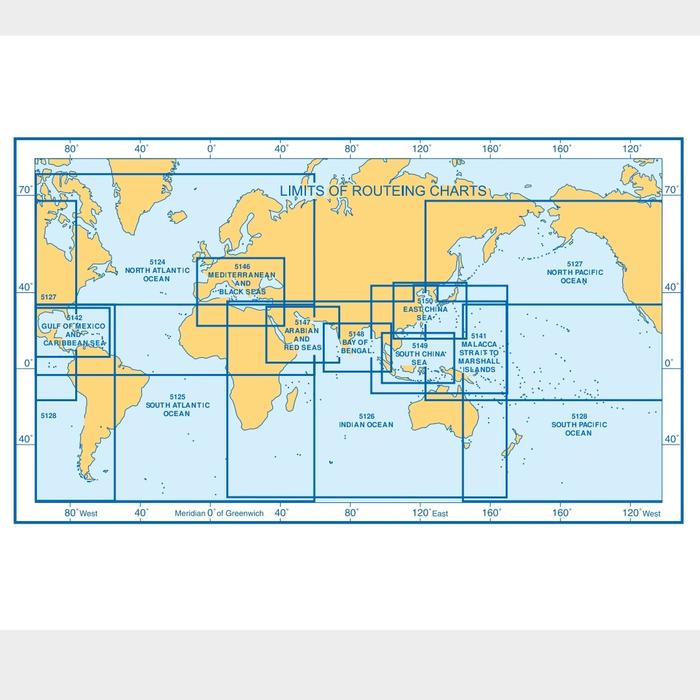 Jual Admiralty Routeing Chart Juli - Desember - 5128, (08) Agustus ...