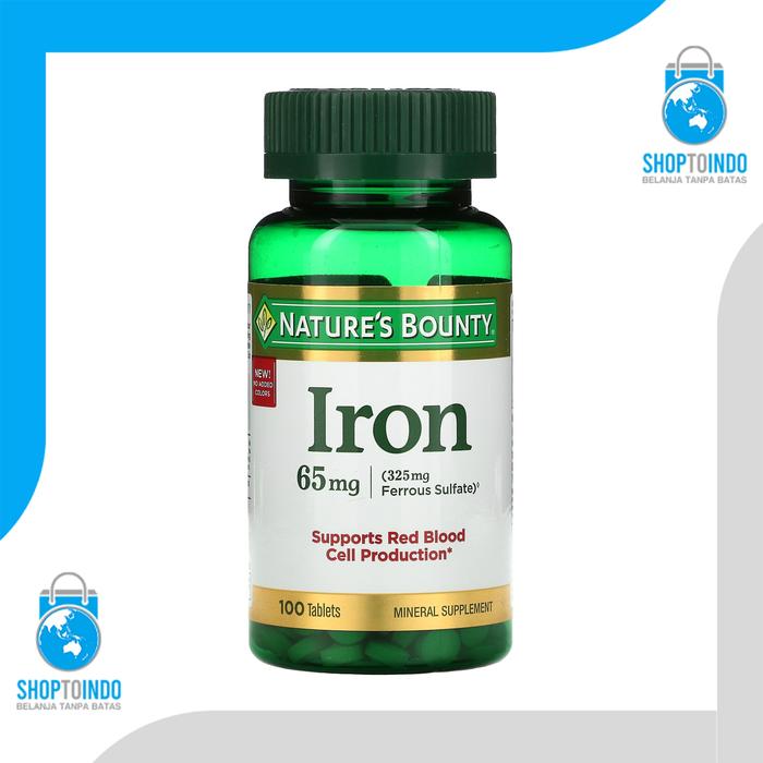 Jual Nature's Bounty, Iron, 65 mg, 100 Tabs - Jakarta Barat ...