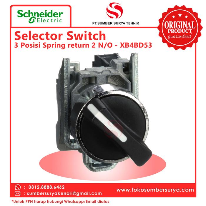 Jual Selector Switch XB4BD53 2NO Hitam Schneider - Jakarta Pusat ...