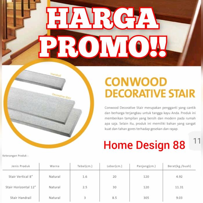 Jual Conwood Tangga Stair / Step Tangga Conwood GRC - Handrail ...