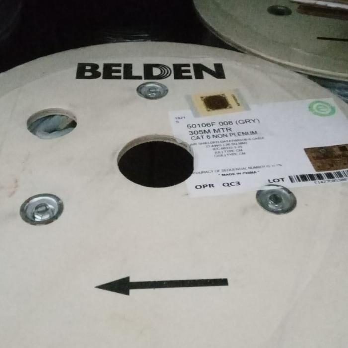 Jual BELDEN 50106F cable LAN kabel STP cat 6 per roll 305 mtr warna abu ...
