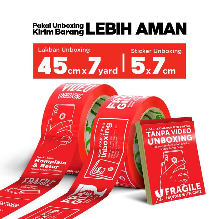 Jual Stiker Unboxing/Label Video Unboxing/Sticker Unboxing Label ...