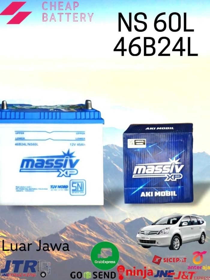 Jual aki basah mobil grand livina ns60l 46b24l massiv xp 12v45ah 12v 45ah - Kota Tangerang ...