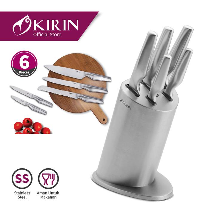 Promo Kirin Stainless Steel Knife Set (6 pcs) / Set Pisau Dapur ...