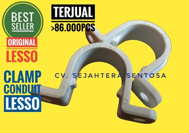Jual U Style Klem Conduit LESSO 20mm 1/2 Penjepit Pipa Listrik Clamp ...