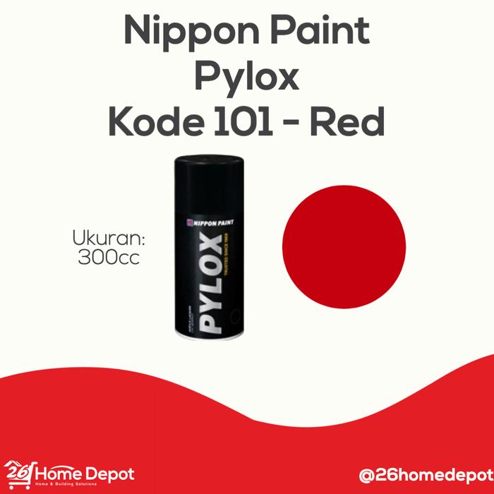 Jual Cat Semprot Pylox Nippon Paint PILOX Spray Paint - 300cc - Merah ...