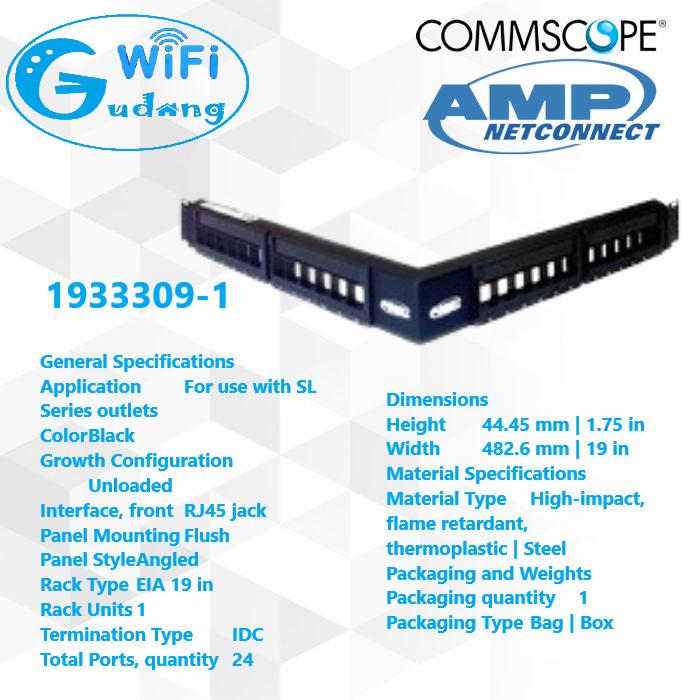 Jual AMP Commscope 1933309-1 Patch Panel Front-Load 6 Module Angled ...