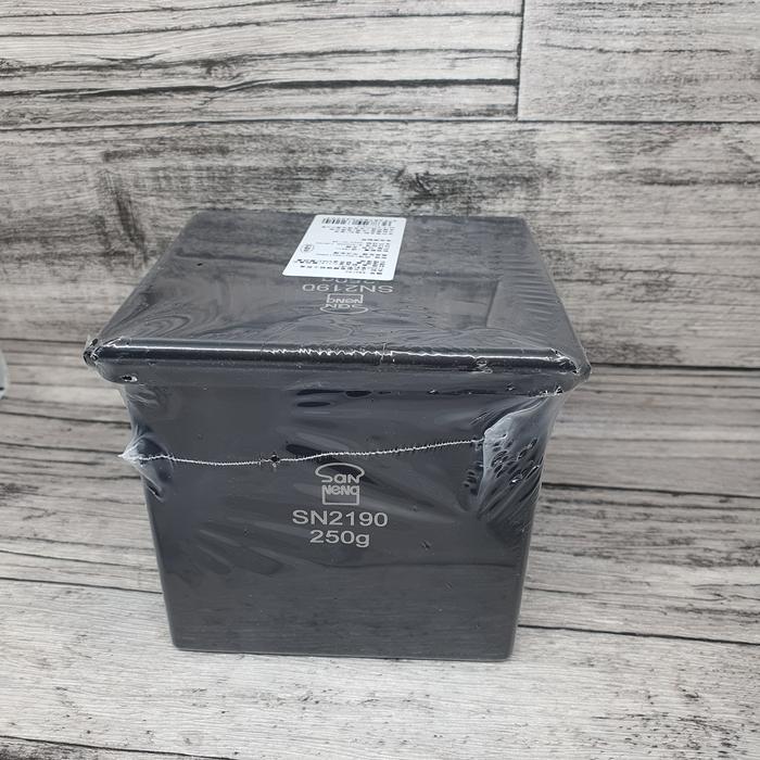 Jual sanneng black low sugar square toast box 250gr / loyang roti tawar - SN2190 no box ...