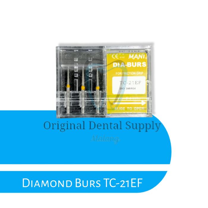 Jual Dental Fine finishing Bur TC-21EF diamond Burs isi 3 pieces - Kota ...