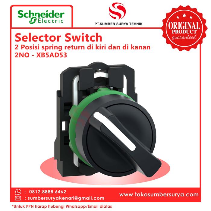 Jual Selector switch XB5AD53 warna hitam Schneider - Jakarta Pusat ...
