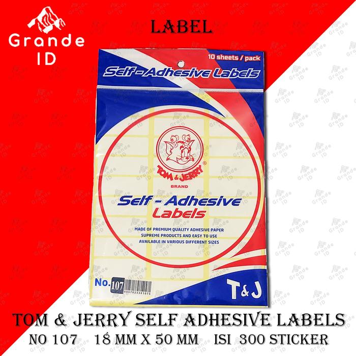 Jual TOM & JERRY 121 100 101 102 103 107 112 120 122 TJ LABEL STICKER ...