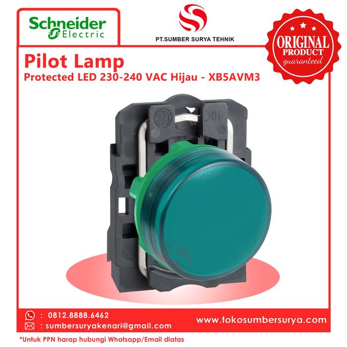 Jual Pilot Lamp XB5AVM3 230-240VAC Hijau Schneider - Jakarta Pusat ...