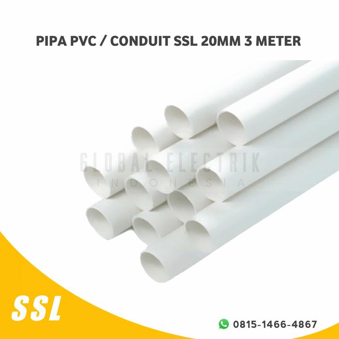 Jual Pipa Conduit / Pipa Listrik PVC 20mm Putih SSL - MURAH ORIGINAL ...