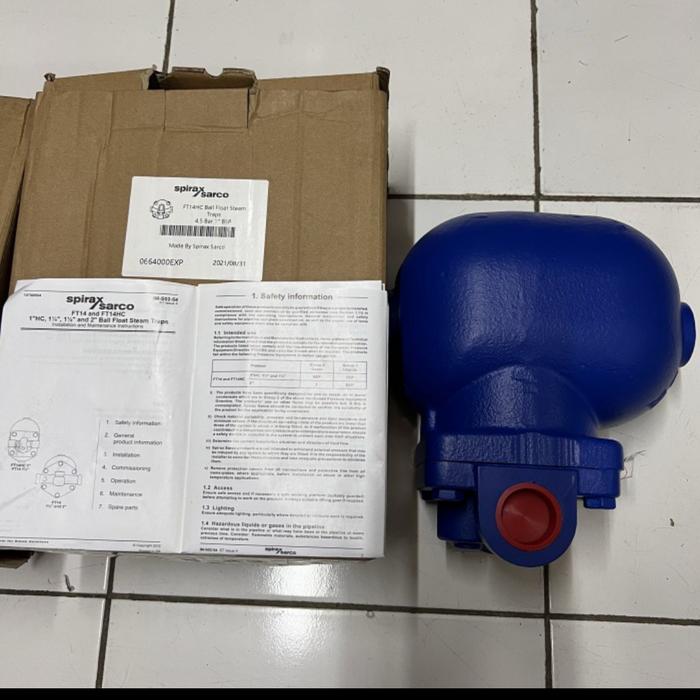 Jual spirax sarco ball float steam trap type ft14hc -4,5 port 1" france ...