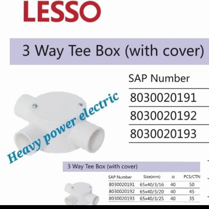 Jual TEE DOOS 25MM CAB 3 LESSO - Jakarta Pusat - HEAVY POWER ELECTRIC ...