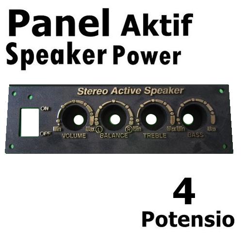 Jual Panel Speaker Aktif 4 potensio plastik volume balance treeble bass ...