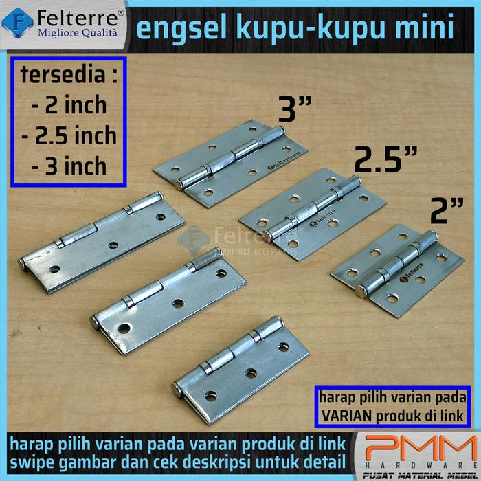 Jual engsel kupu kupu mini FELTERRE | engsel kecil stainless steel 201 ...