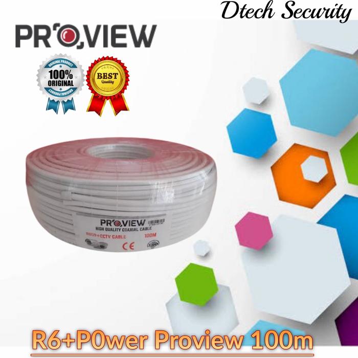 Jual Kabel Cctv RG6+Power 100M Proview White/Sekelas Kyomitsu Indor ...