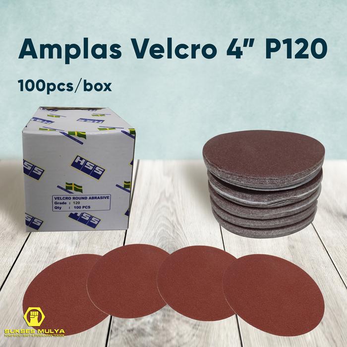 Jual Amplas Bulat 4" Amplas Velcro Amplas Templek Ecer Kertas Amplas ...