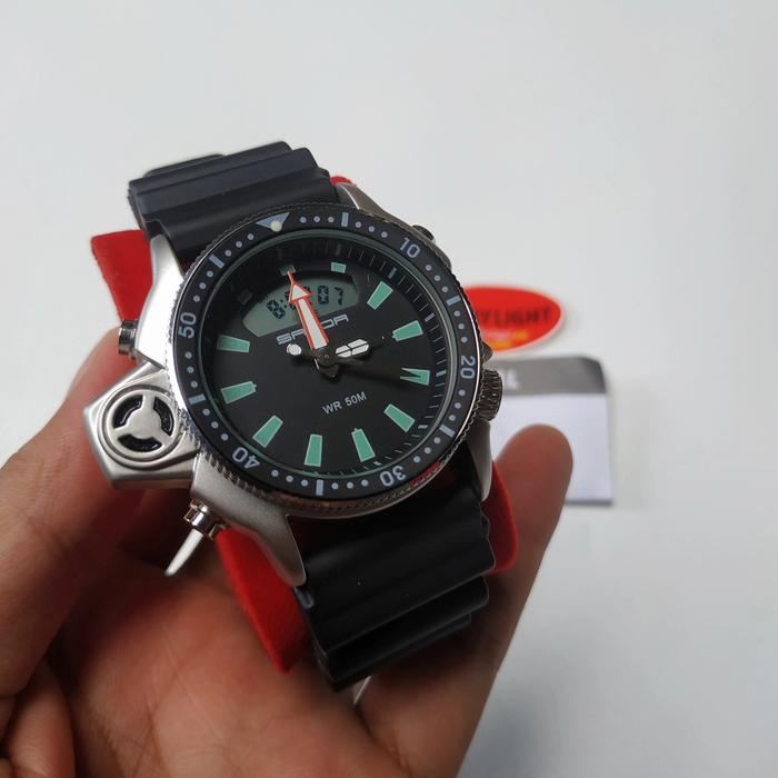Jual jam tangan diver style sanda watch aqualand - Hitam - Kab ...