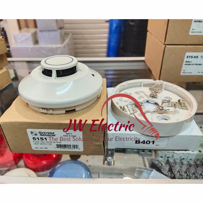 Jual ROR Heat Detector Fixed 135°F System Sensor 5151 + Base B401 ...
