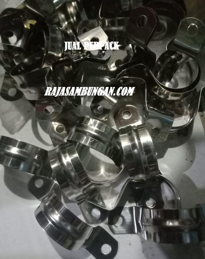 Jual PERPACK Klem Omega Full Stainless Steel M 32 Clamp Saddle Pipa ...