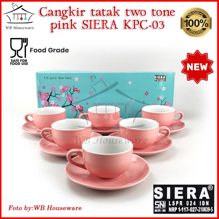 Jual cangkir kopi siera pink 230ml ceramic / coffee tea set 6 pasang - Kota Tangerang Selatan ...