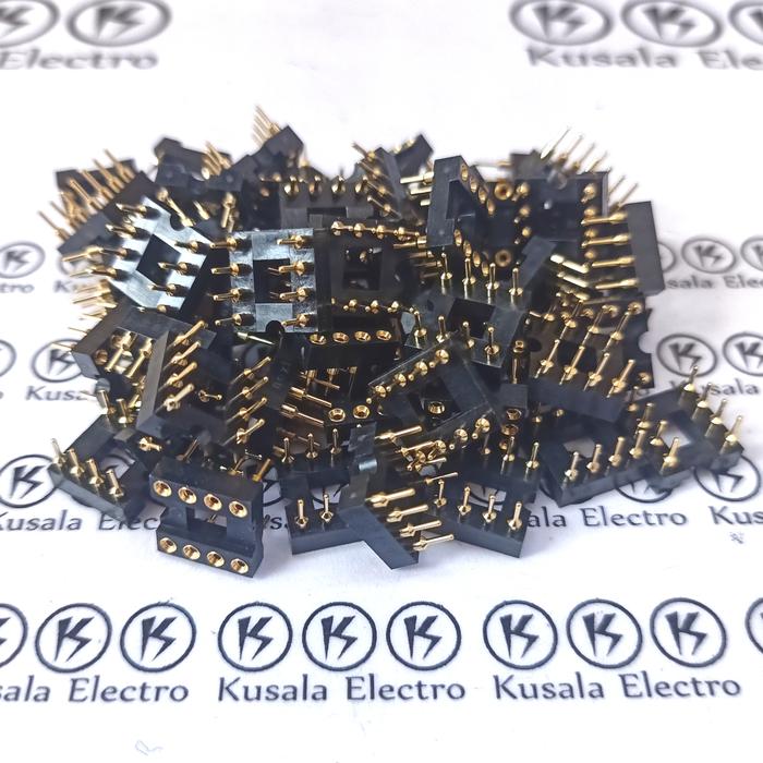 Jual Soket IC 8 Pin Gold / Socket IC Lubang Bulat 8 Pin - Kab ...