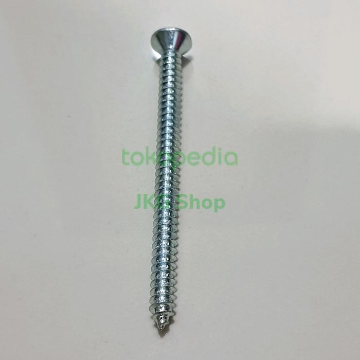 Jual Skrup Baut tapping screw FH 12 x 3 kepala rata galvanis - Kota ...