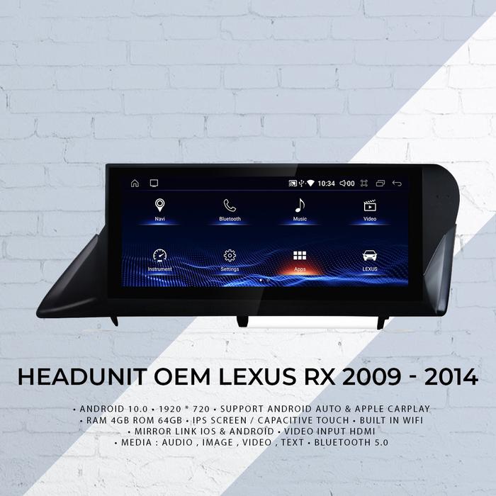 Jual Head Unit Android For Lexus RX270 RX350 RX450 tahun 2009-2014 ...