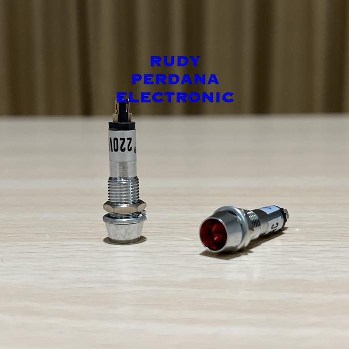 Jual PILOT LAMP LAMPU PILOT PANEL INDIKATOR 8MM 220V AC BESI AC XD8-1 ...