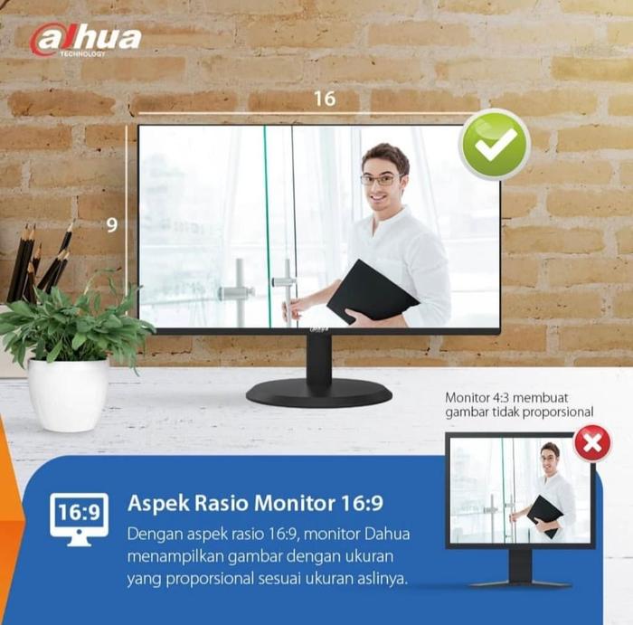 Jual Monitor LED Dahua 19.5’’ DHI-LM19-B200A HDMI VGA Garansi Resmi - Jakarta Pusat ...