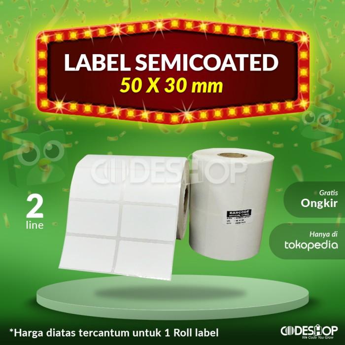 Jual Kertas Stiker Barcode 50 x 30 (2 Line) Label Semicoated 50x30 - Jakarta Pusat - CODESHOP ...