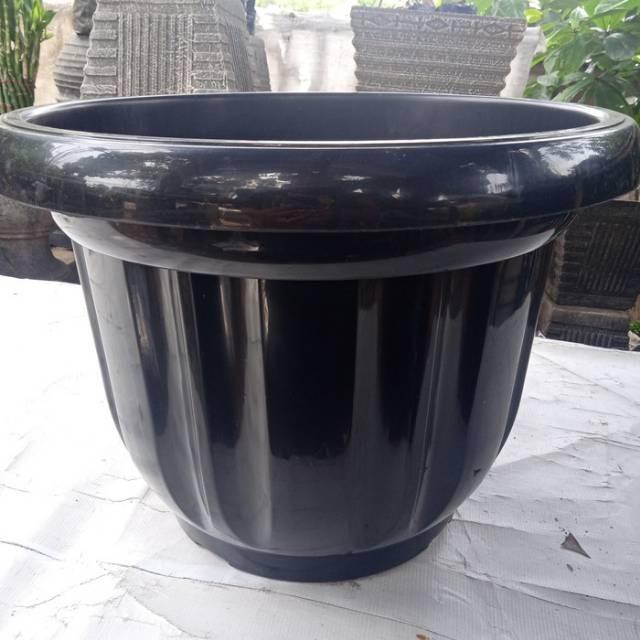 Jual Pot Jumbo GL Ebony diameter 50cm Pot Tanaman Hias Buah Pohon Hitam ...