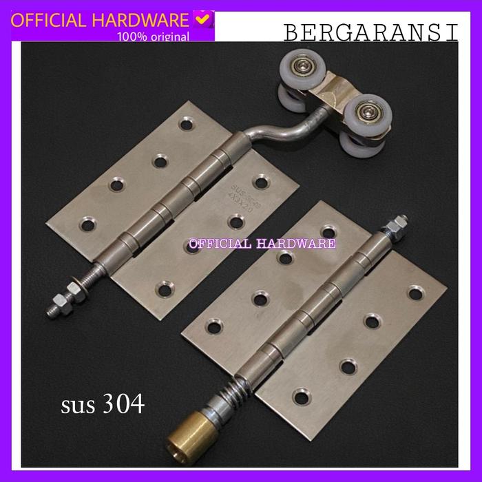Jual engsel roda pintu lipat atas bawah 1set sus 304 roda pintu folding ...