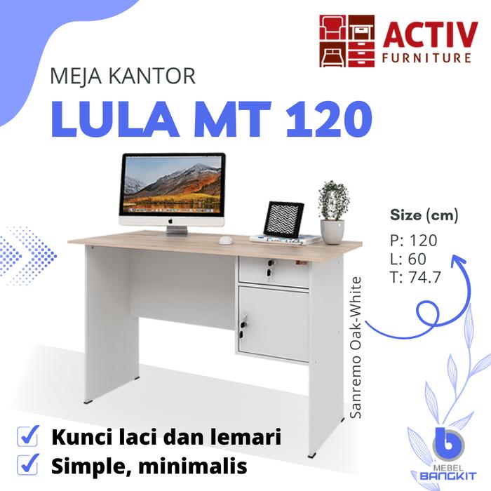 Jual ACTIV Meja Kantor/Belajar Lula MT 120 (Minimalis, aesthetic, putih ...